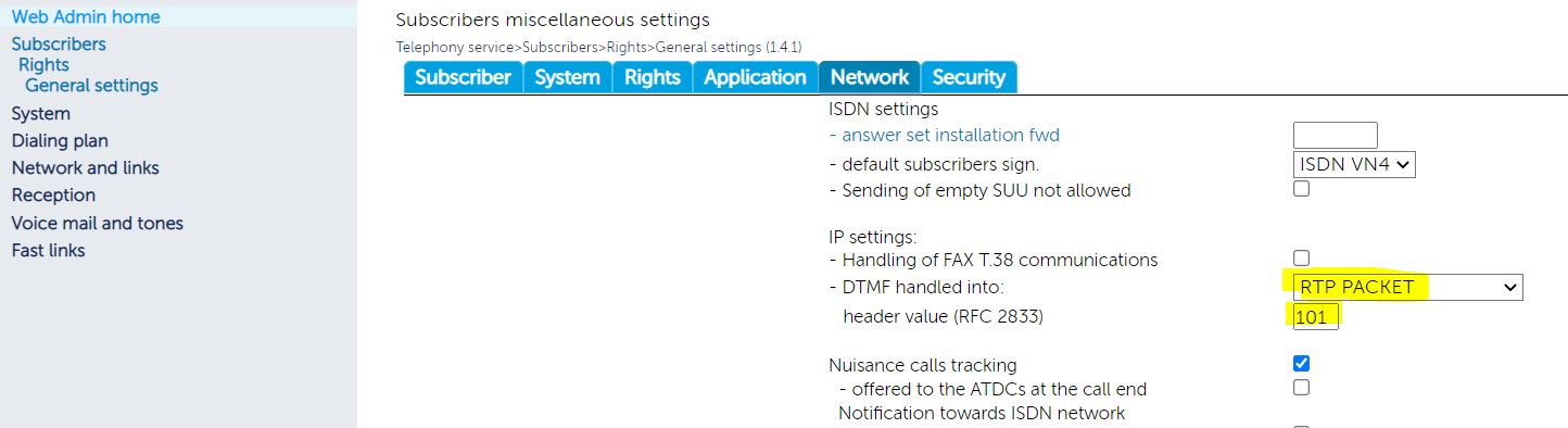 Configuring DTMF Settings